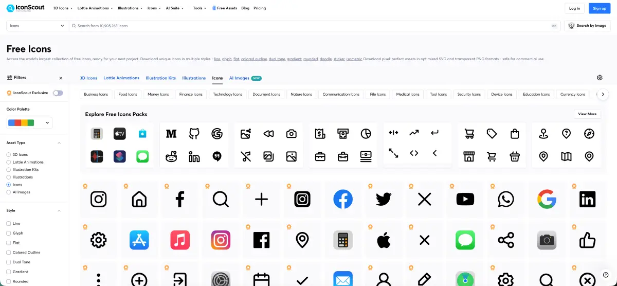 IconScout 무료 아이콘 다운로드 방법과 사용법 (iconscout.com/free-icons) - Issue Notes